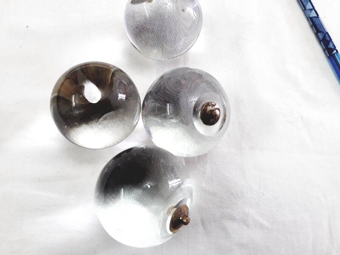 Antique Set of 4 Pieces Heavy Glass Ball 62mm for Chandelier - Etsy