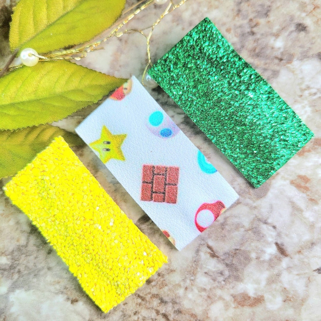 2 Inch Themed Faux Leather Clip Set 2 Inch Character Faux - Etsy