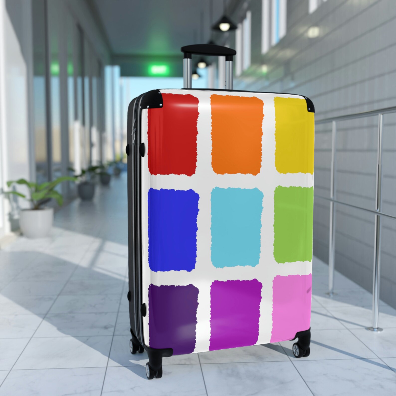 Colorful Paint Suitcase,lightweight,expandable,durable Polycarbonate ...