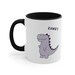 Cute Dinosaur Mugcoffe/tea Mug With Color Inside,white Funny Dino Cup ...