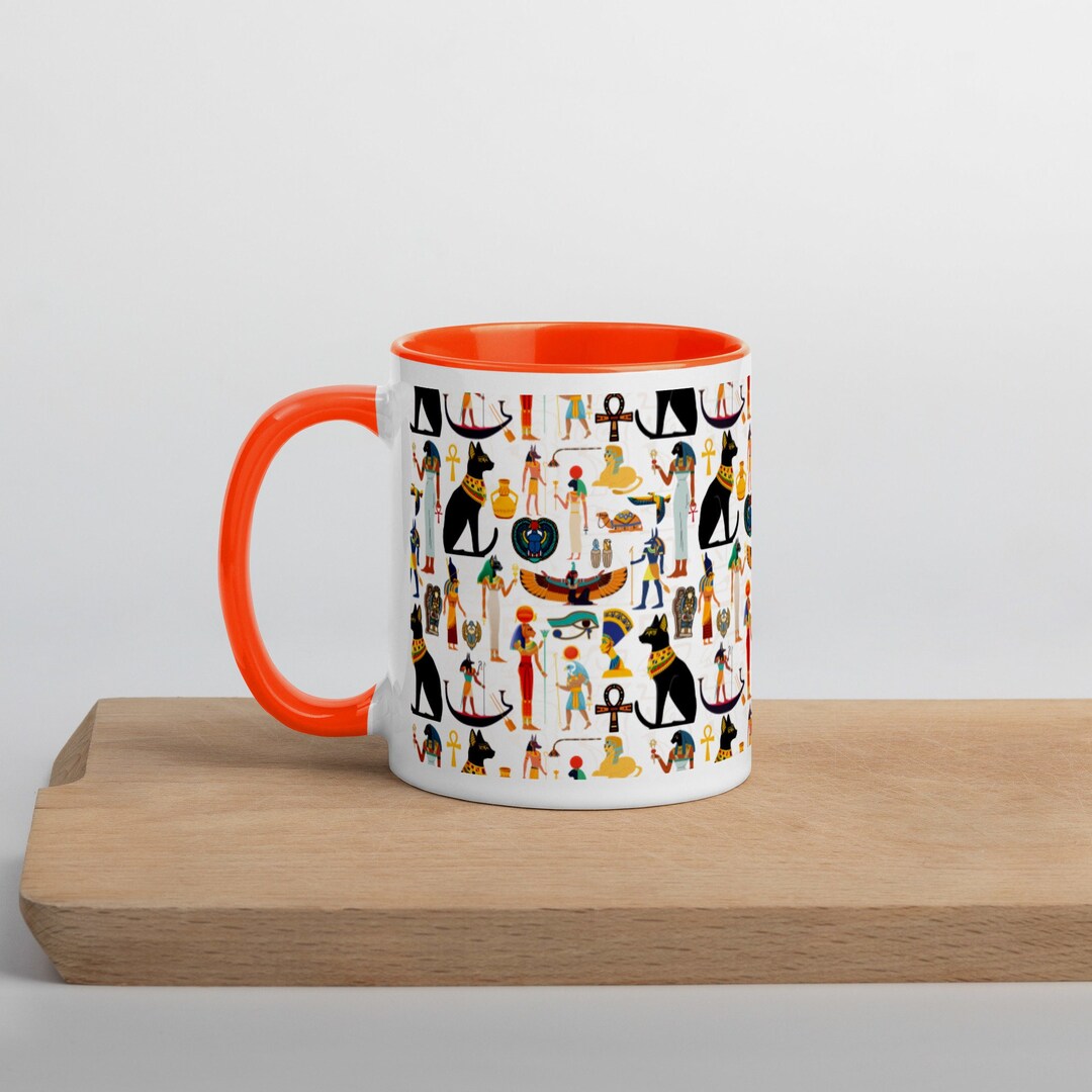 Ancient Egypt Coffe/tea Mug With Color Inside,unique Egyptian Gods ...
