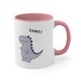 Cute Dinosaur Mugcoffe/tea Mug With Color Inside,white Funny Dino Cup ...