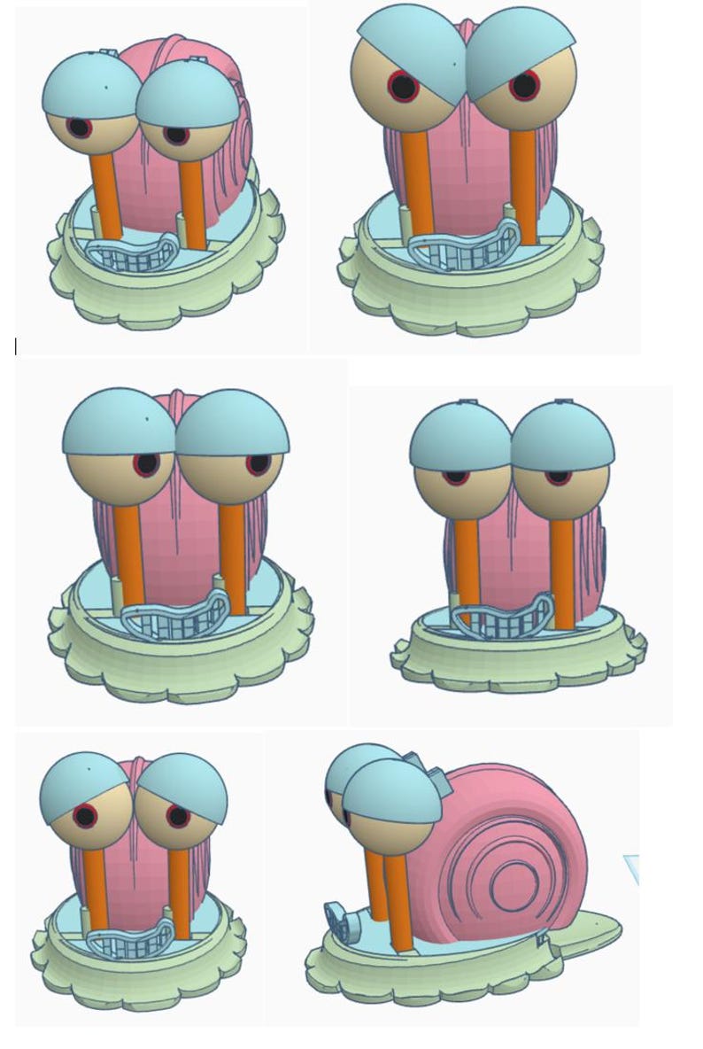 Geary Snail , the Brother of Gary From Spongebob With Gears and Moving ...