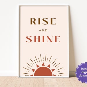 Rise and Shine, Shine as You Rise - 3 Piece Poster Set, Motivational ...