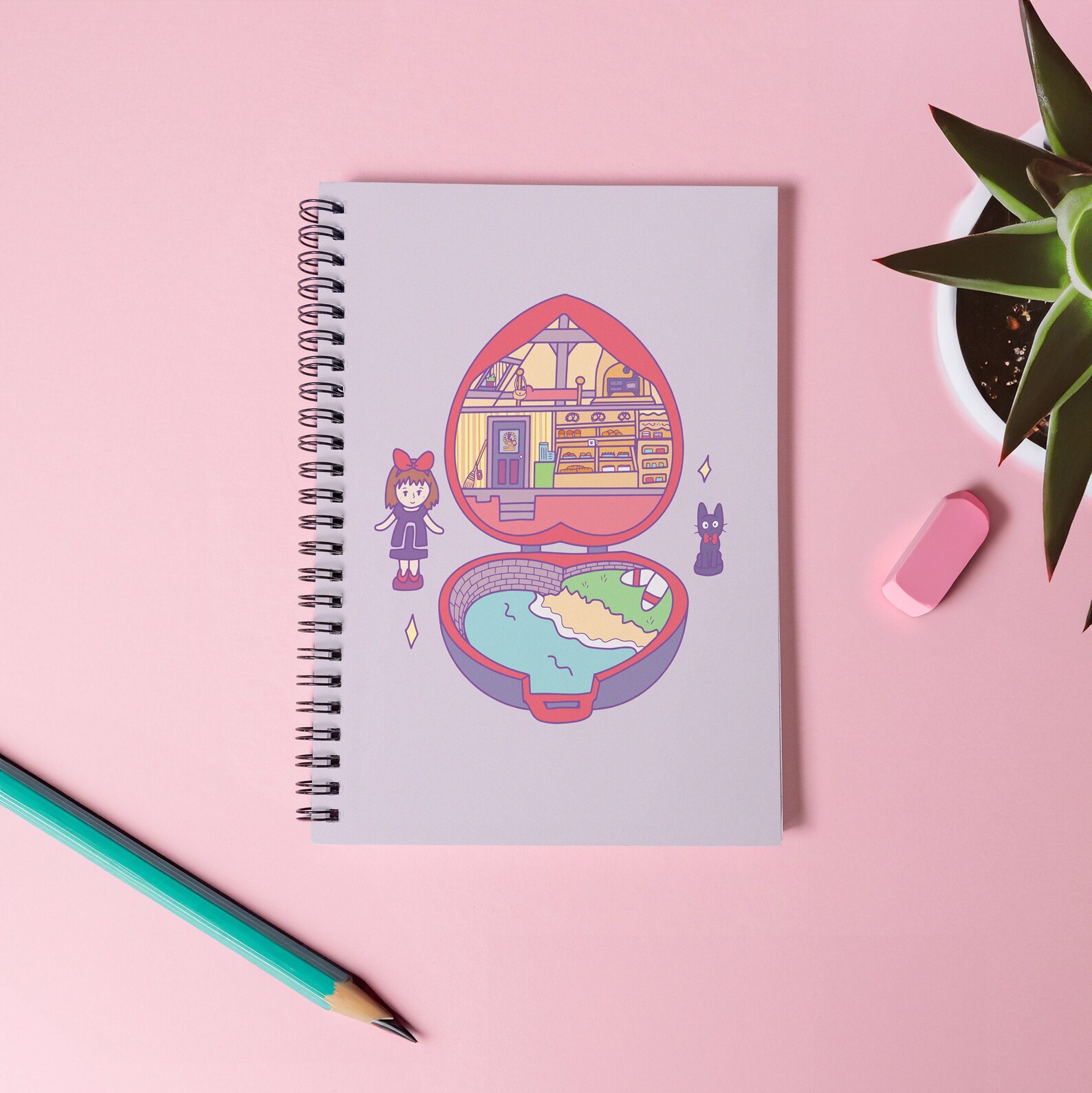 Kiki's Delivery Service Polly Pocket-inspired Notebook Studio Ghibli ...