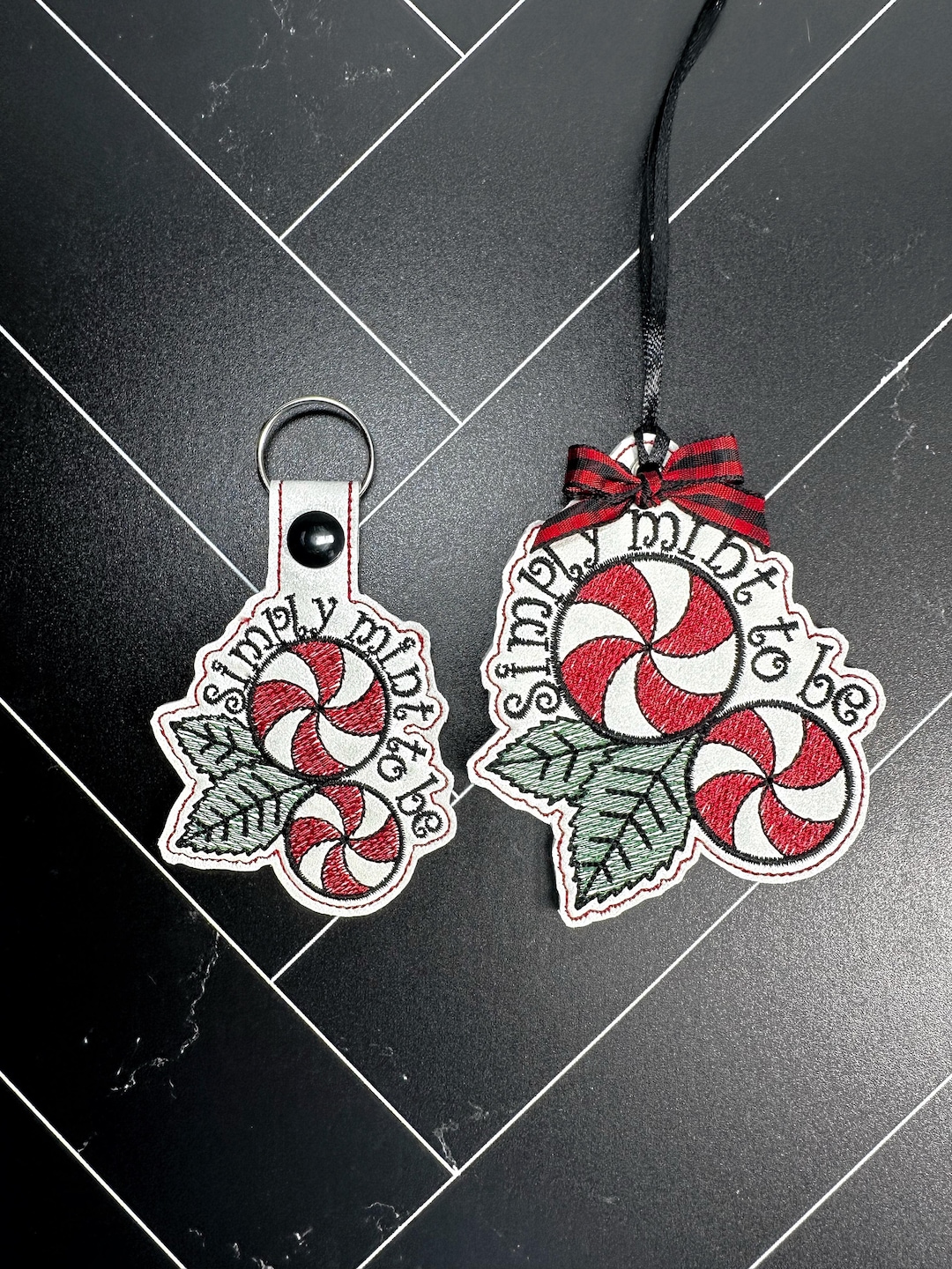 Christmas Ornament Machine Embroidery Peppermint Mint Eyelet 4x4 Ith in ...