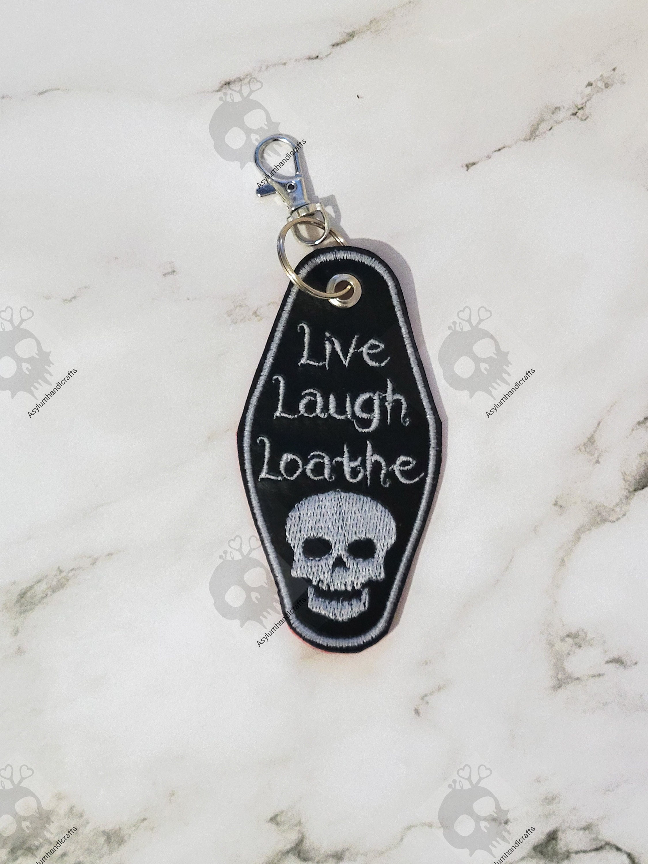 Live Laugh Loathe Machine Embroidery Horror Halloween Eyelet 4x4 Ith in ...