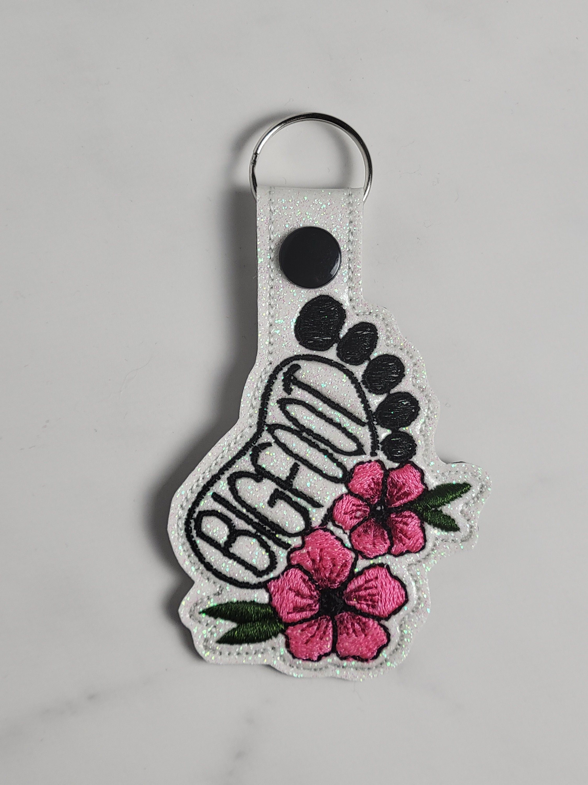 Bigfoot Floral Skunk Ape Machine Embroidery 4x4 Digital File Key Fob ...