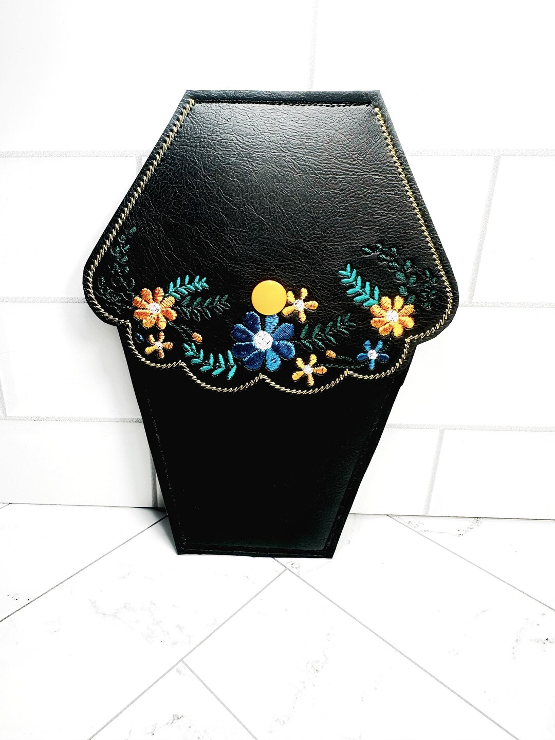Floral Machine Embroidery Horror Coffin Glasses Case Ith in the Hoop ...