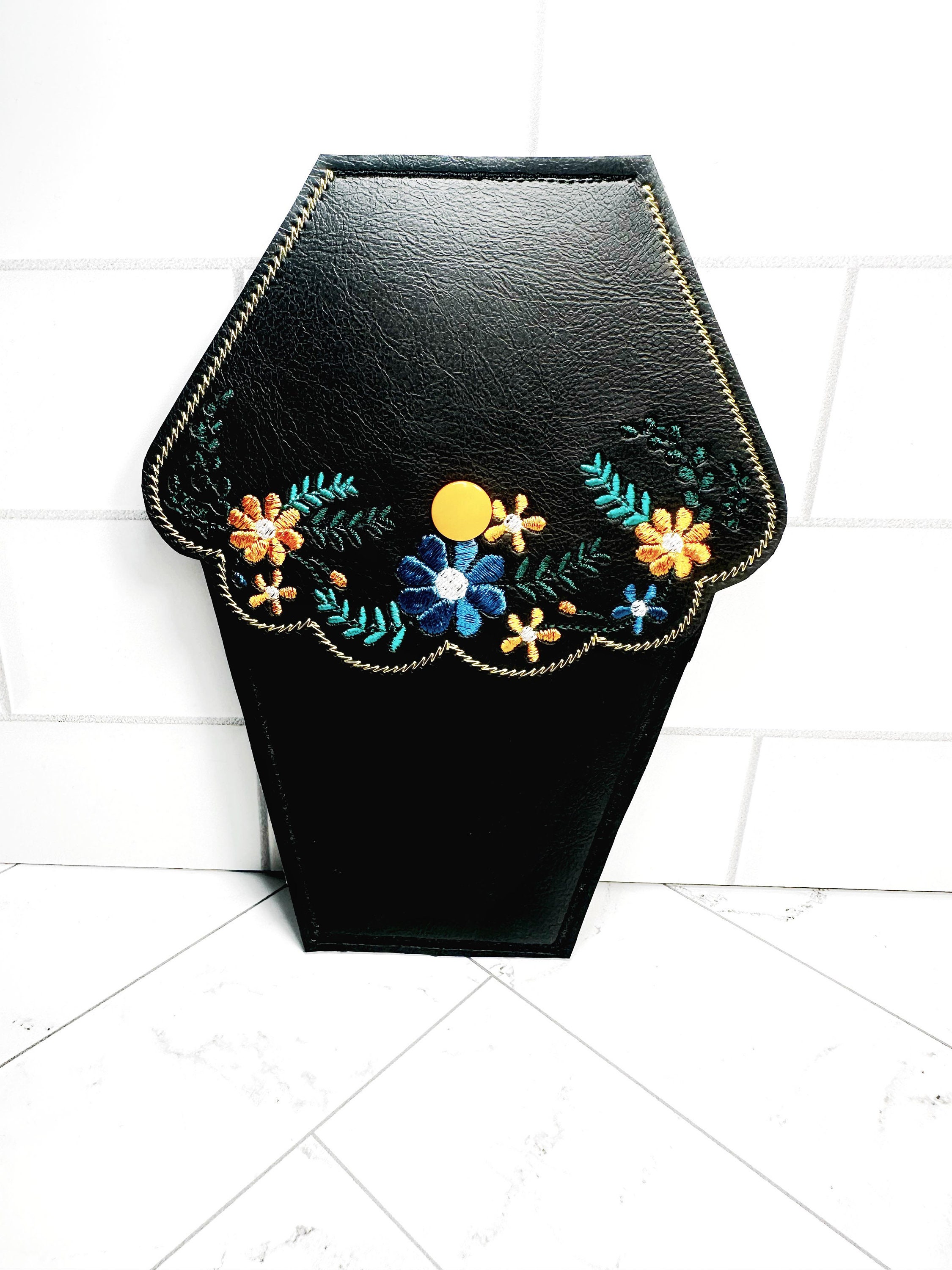Floral Machine Embroidery Horror Coffin Glasses Case Ith in the Hoop ...