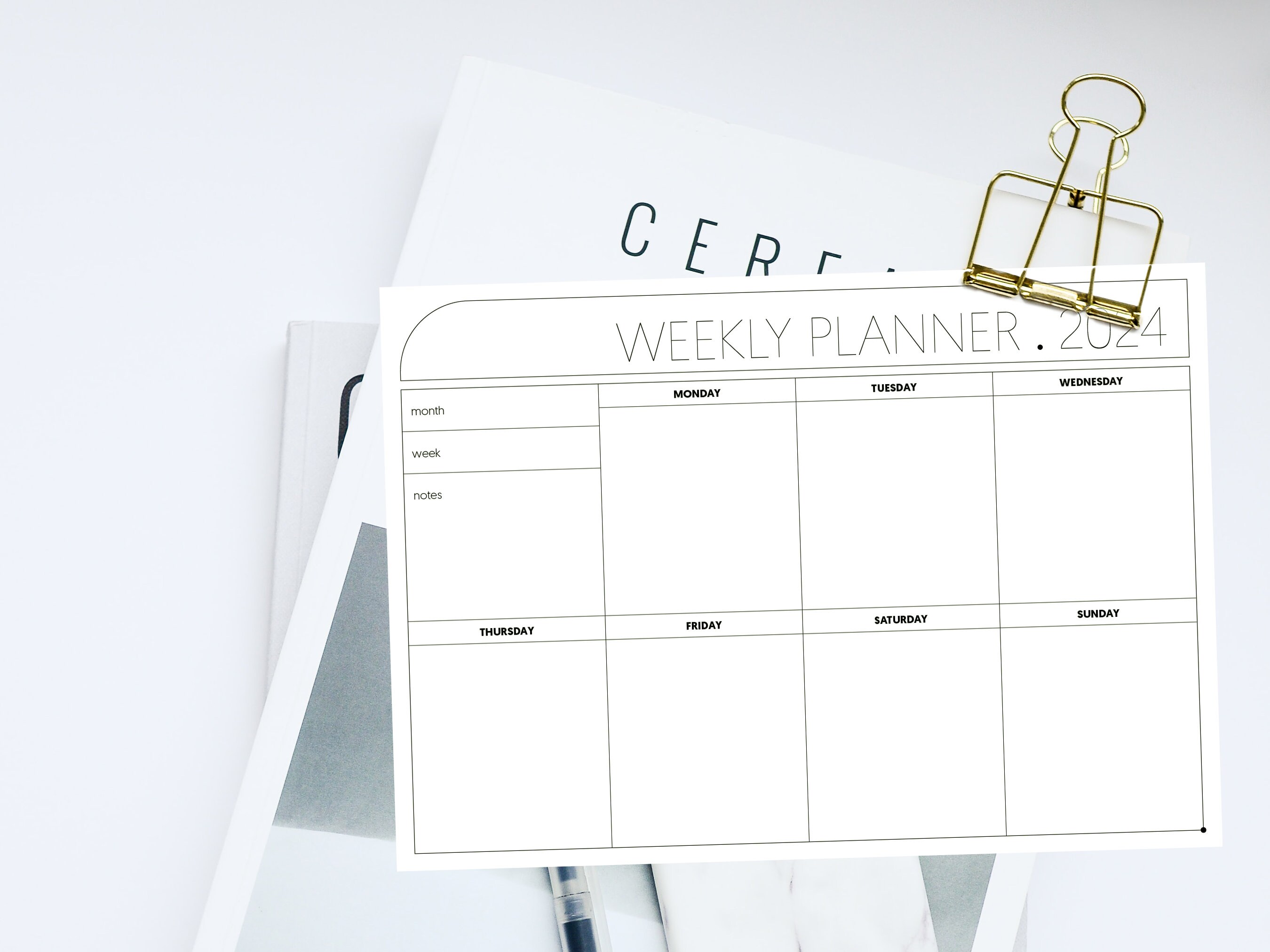 2024 Printable Weekly Planner | A4, US Letter | Digital Download ...
