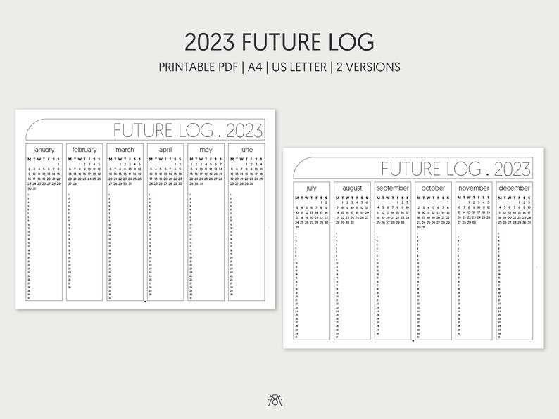 2023 Future Log A4, US Letter Digital Download - Etsy