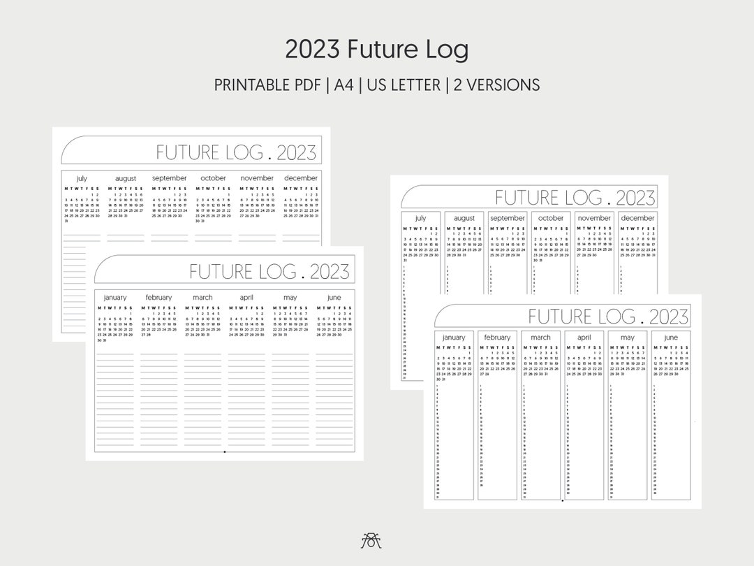 2023 Future Log A4, US Letter Digital Download - Etsy