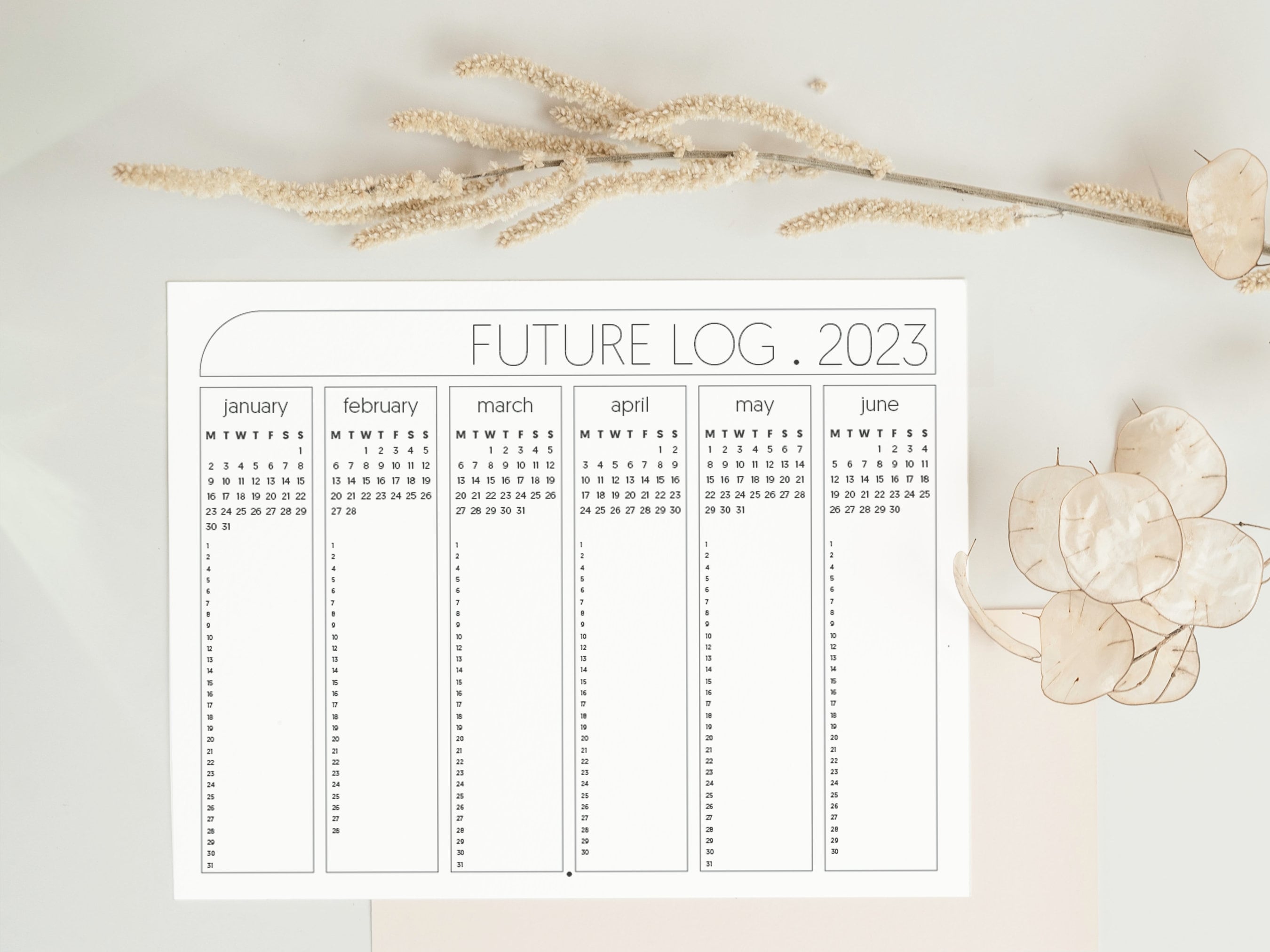 2023 Future Log A4, US Letter Digital Download - Etsy