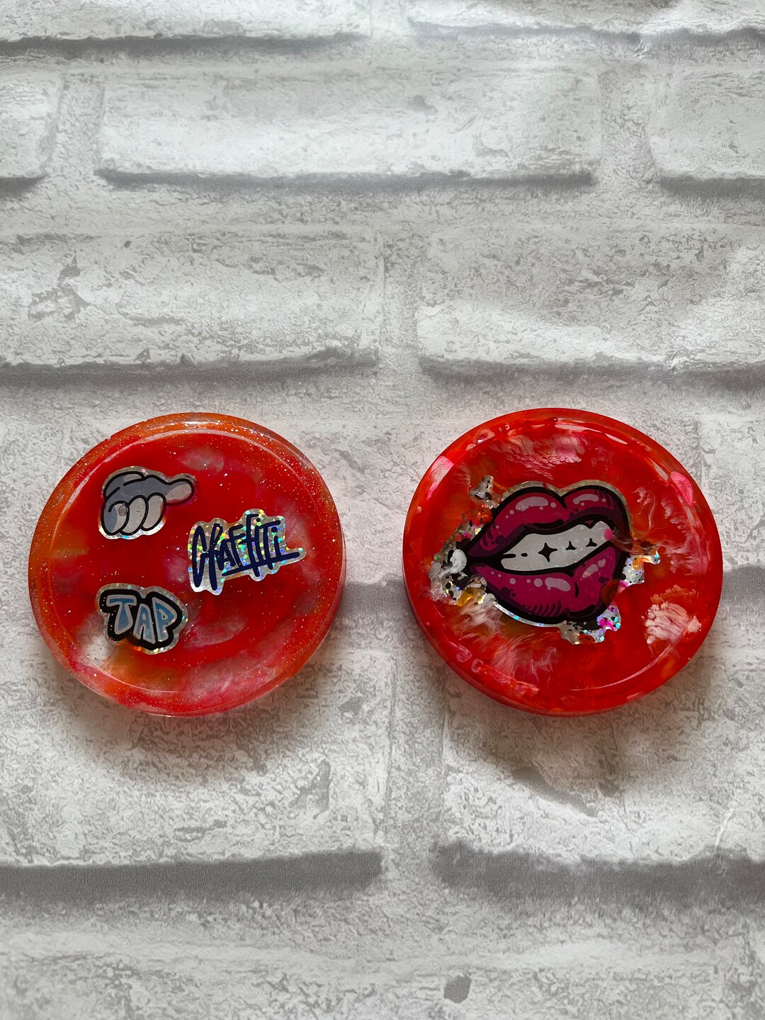 Resin Gaming Coasters Graffiti Gaming Coasters Coasters - Etsy