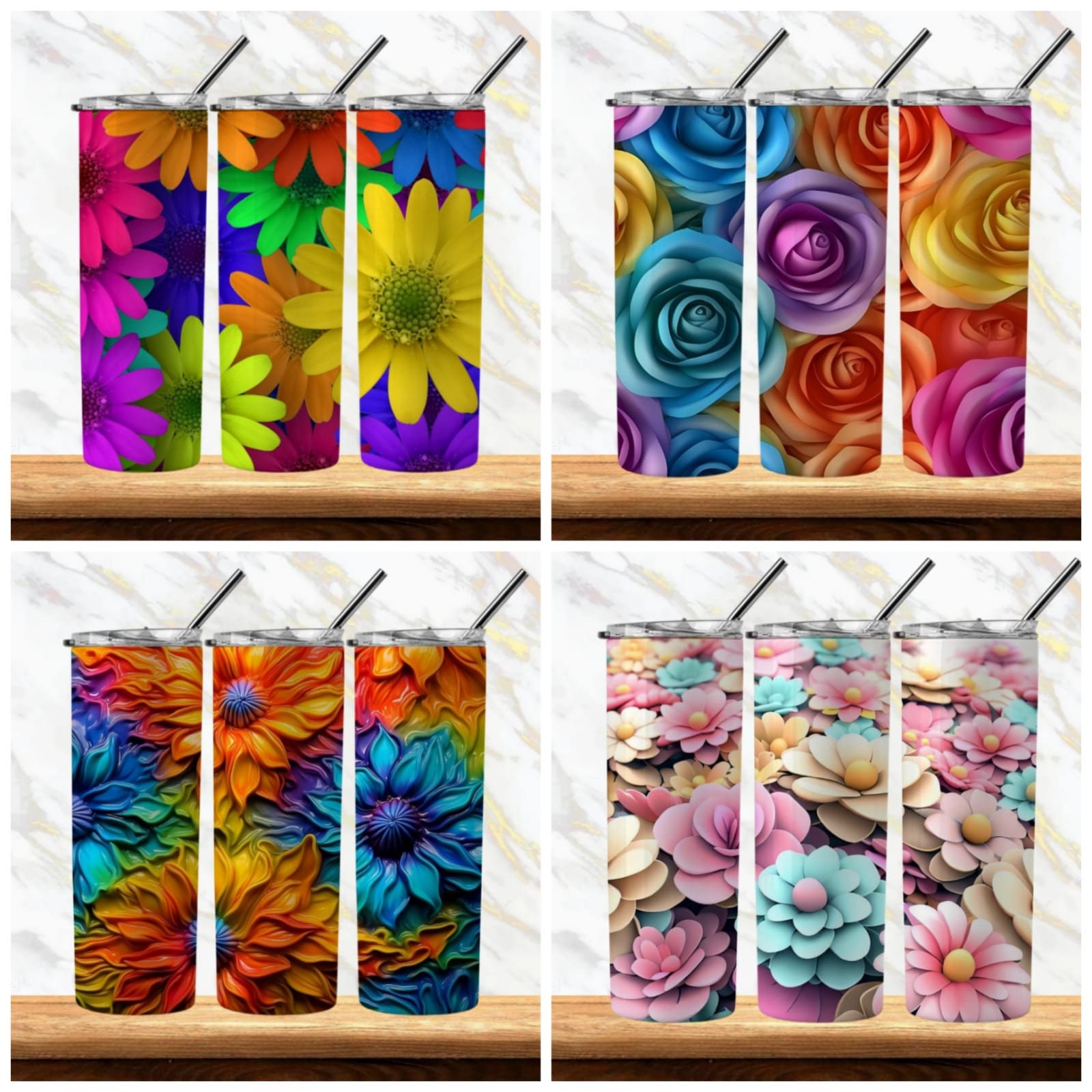 3D Skinny Tumblers Designs 75 Png Desing Wrap Sublimarion 20 Oz ...