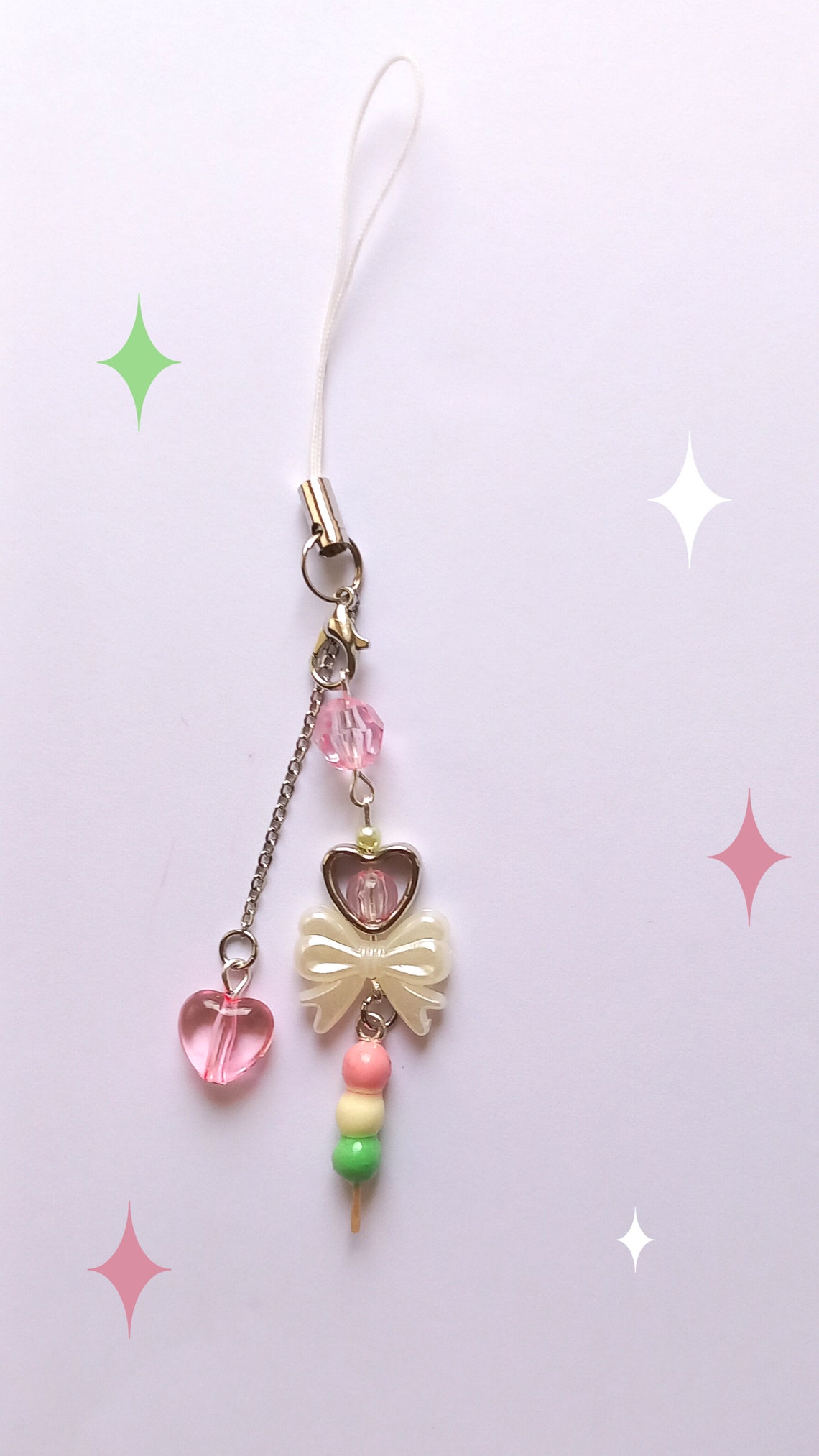 Japanese Dango, Mochi, Fruit Tanghulu Phone Charm Handmade Clay Charms, Perfect as Accessories ...