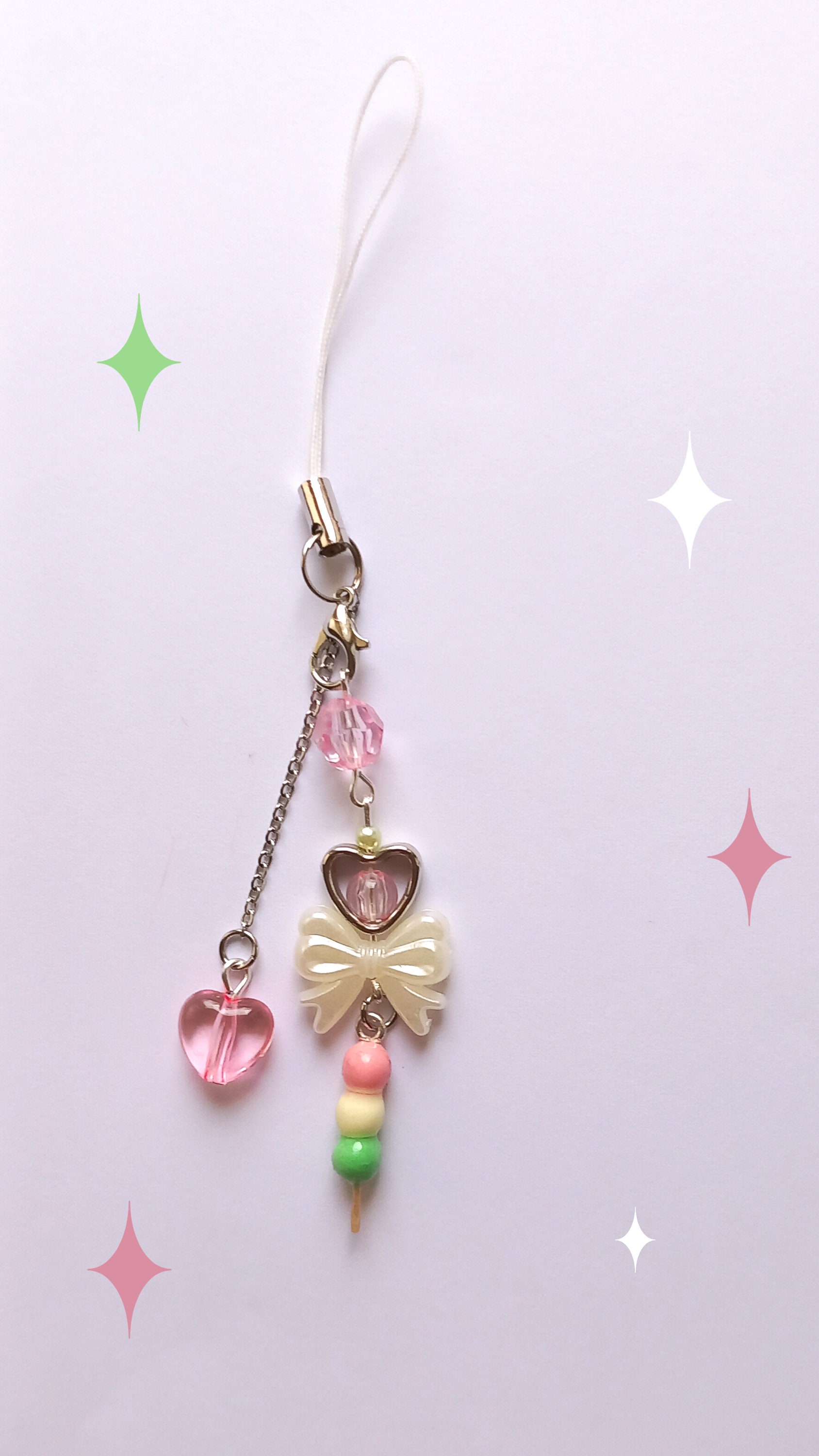 Japanese Dango, Mochi, Fruit Tanghulu Phone Charm Handmade Clay Charms, Perfect as Accessories ...