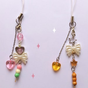 Japanese Dango, Mochi, Fruit Tanghulu Phone Charm - Handmade Clay Charms, Perfect as Accessories ...