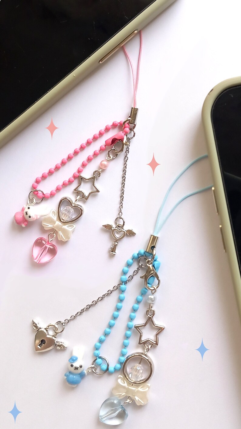 Matching Miffy Phone Charms, Adorable Handmade Clay Keychains, Perfect ...