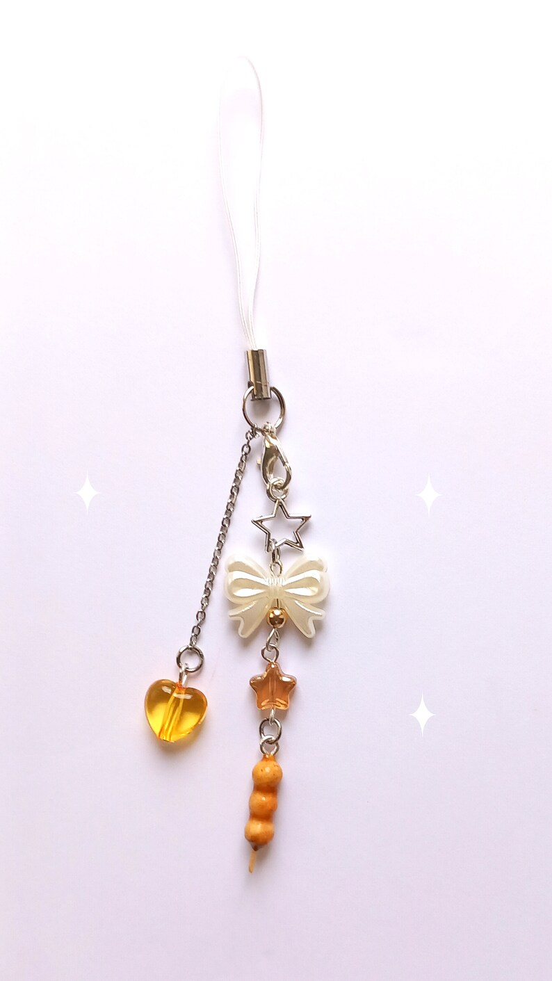 Japanese Dango, Mochi, Fruit Tanghulu Phone Charm Handmade Clay Charms ...