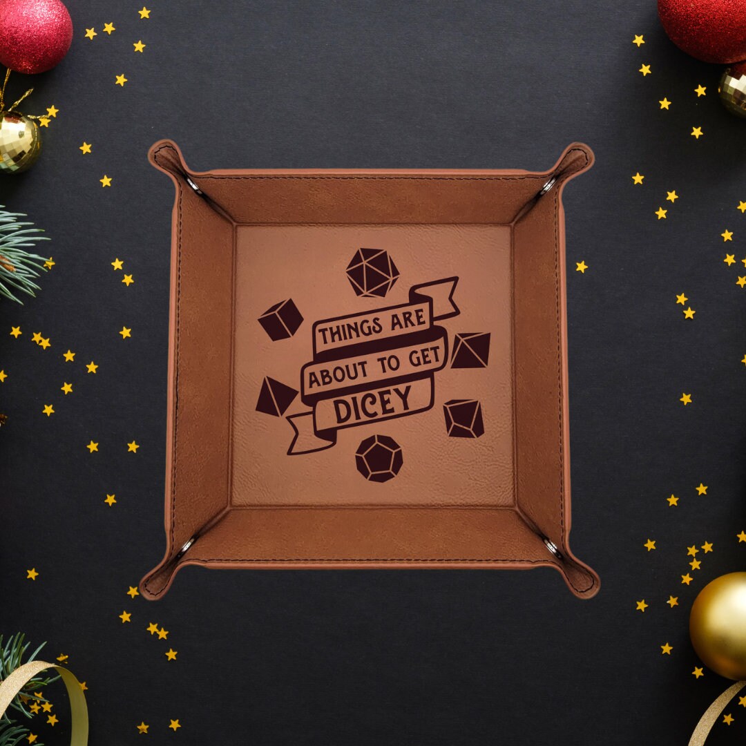Its About to Get Dicey, Dice Tray, 6 Inch X 6inch, Snap up Valet Tray ...
