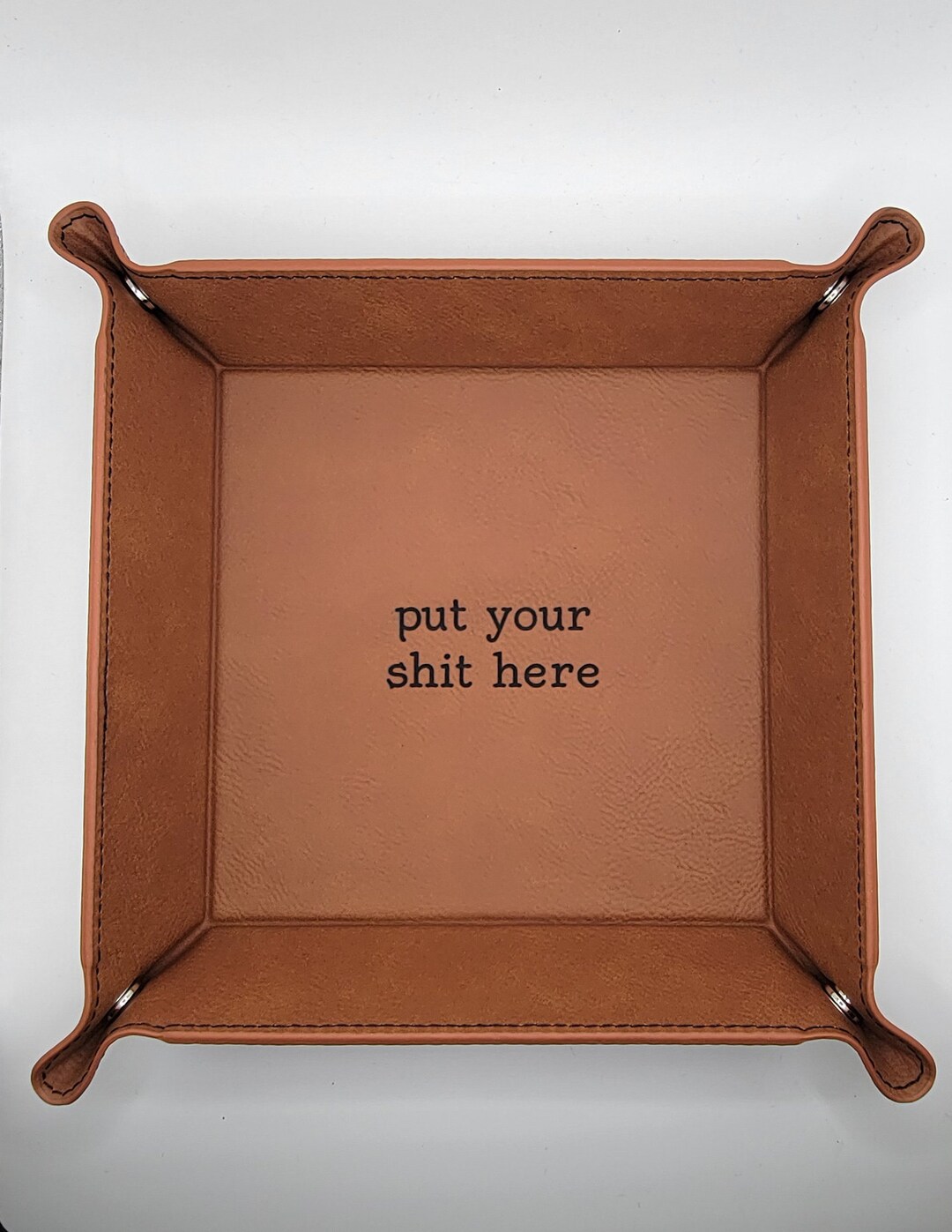 Personal Organizer Leatherette Snap Tray With Humorous Saying: 'put ...
