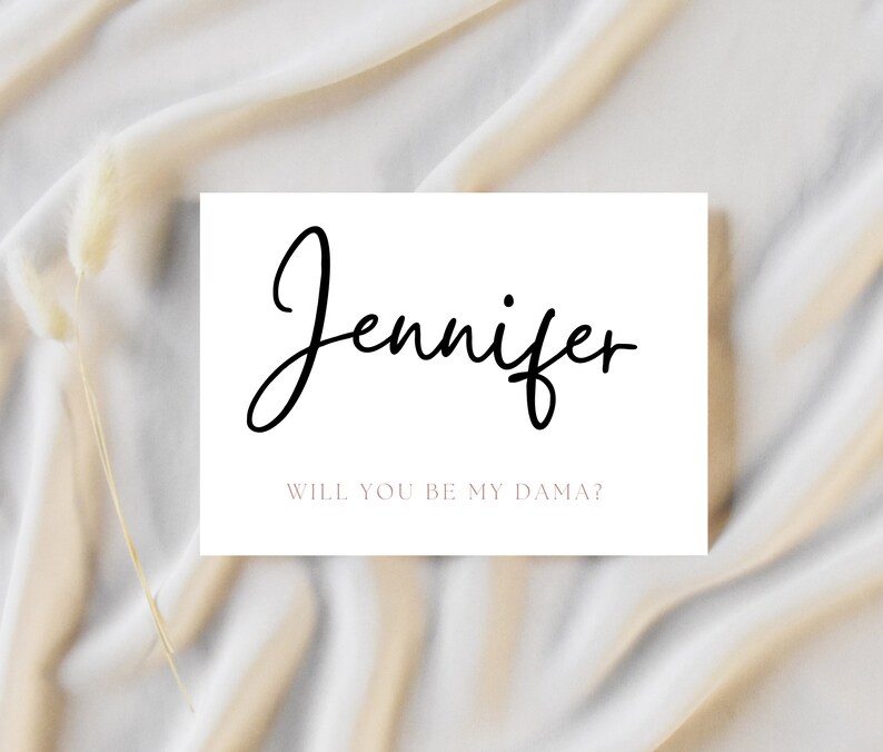 Editable Quinceañera Court Dama Info Card, Mis Quince Años Dama Detail ...