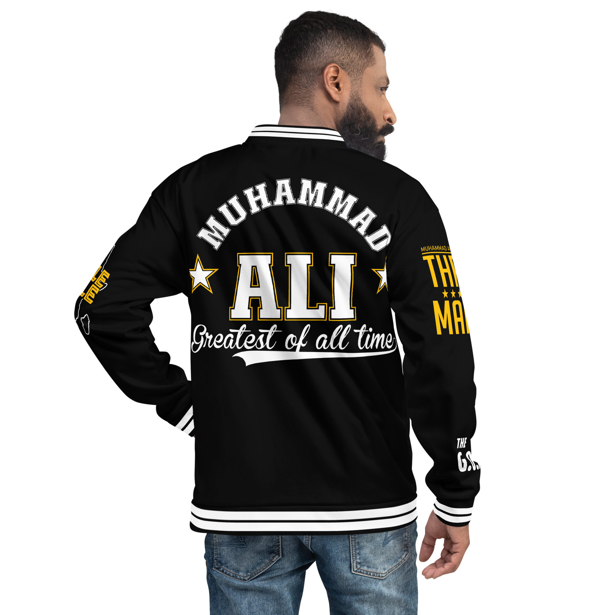 Muhammad Ali Vintage Bomber Jacket - Heritage Collection Unisex Apparel ...