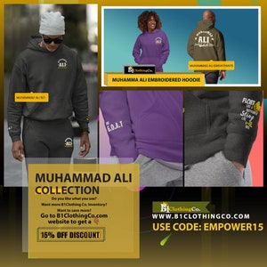 Muhammad Ali Hoodie - Black Pride & Heritage Cultural Sweatshirt - Etsy