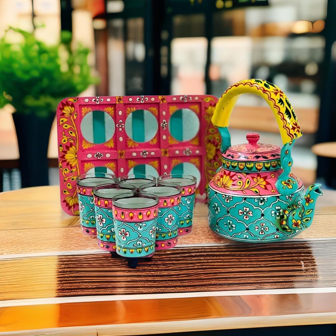 Hand Painted Tea Set With Tea Pot Assassins Tea Pot Tea Brewer Tea ...