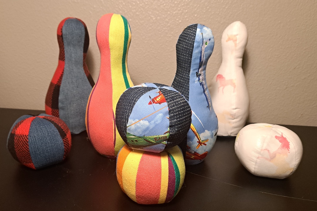 Kids Bowling Set 6 Bowling Pins Ball - Etsy