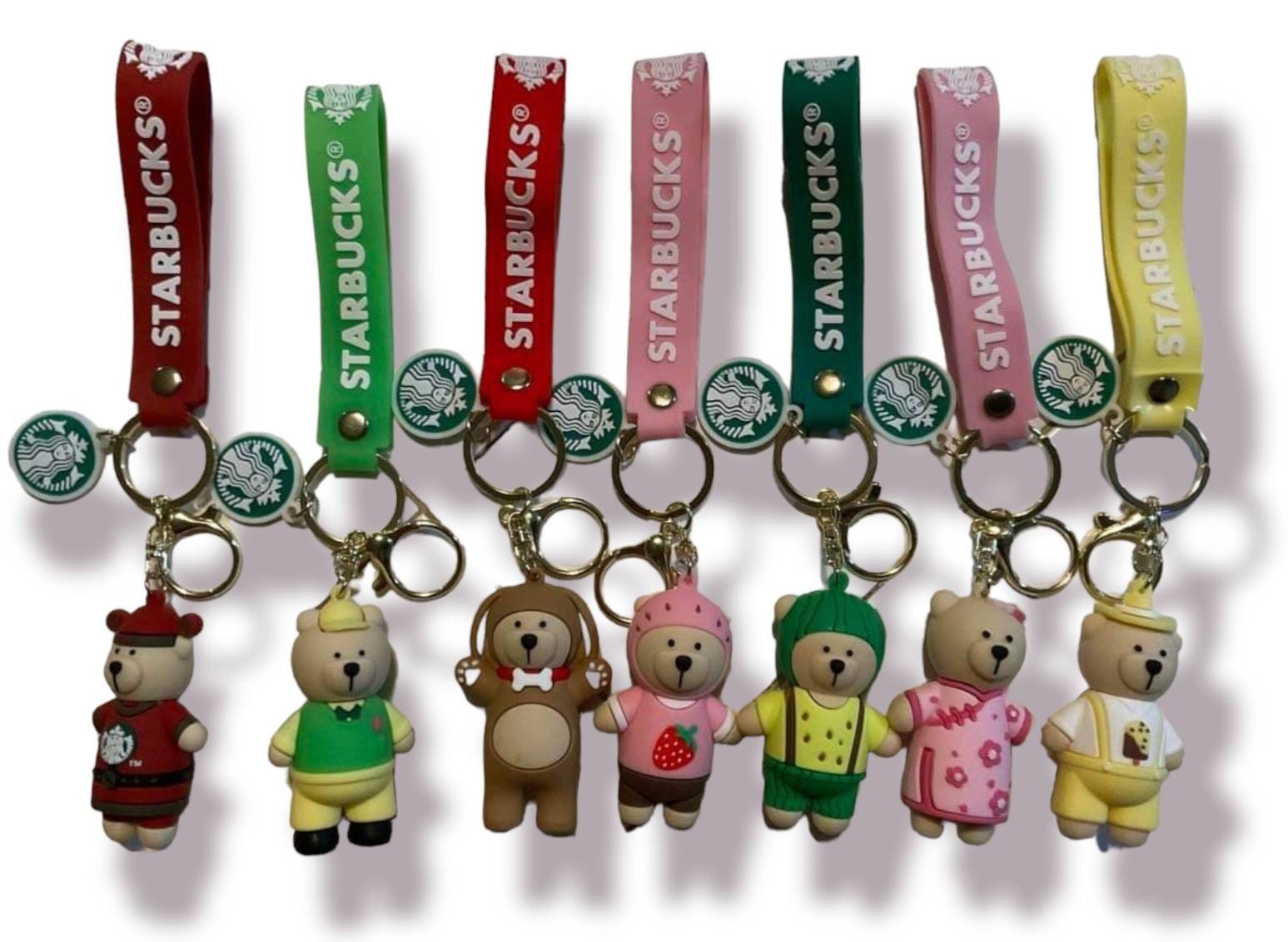 Coffee Inspired Bear Barista Keychain,starbucks Bear Keychain,starbucks Bearista Keychain - Etsy