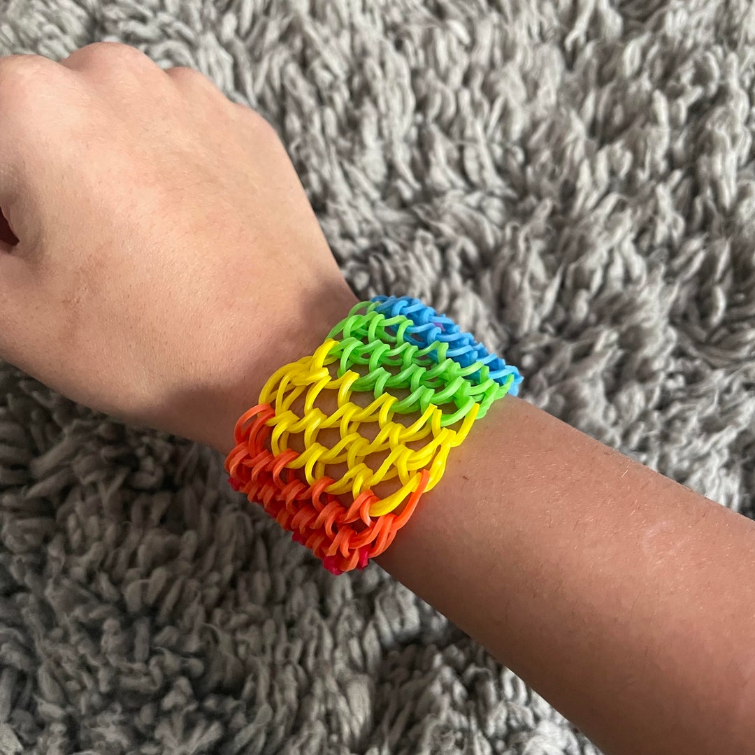 Custom Dragon Scale Rainbow Loom Bracelet - Etsy