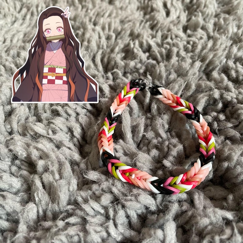 Demon Anime Chacter Rainbow Loom Bracelet - Etsy