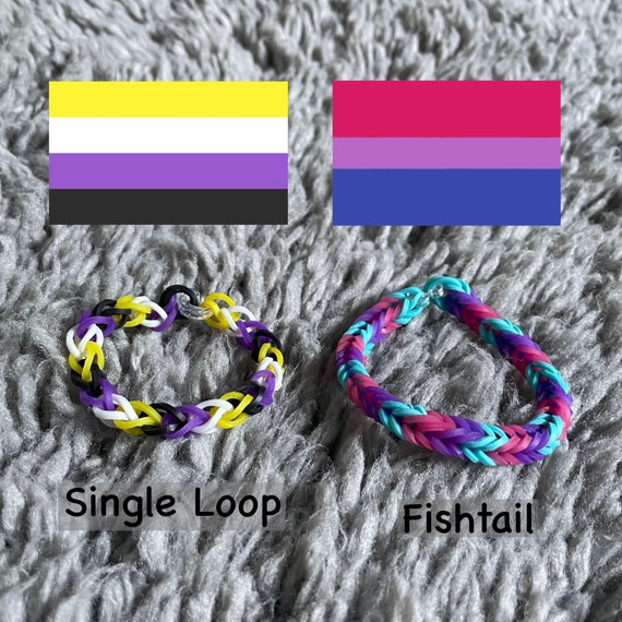 Custom Pride Rainbow Loom Bracelet