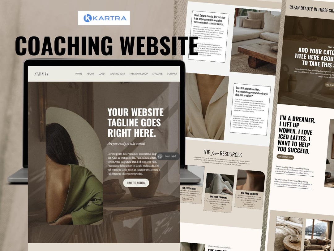 KARTRA Minimalist Website Template: Course Membership Sales Page - Etsy
