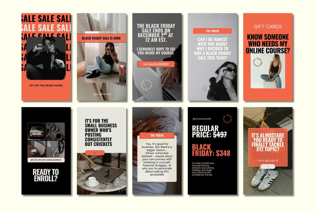 CANVA Bold Modern Instagram Story Promo, Sales, and Launch Templates ...