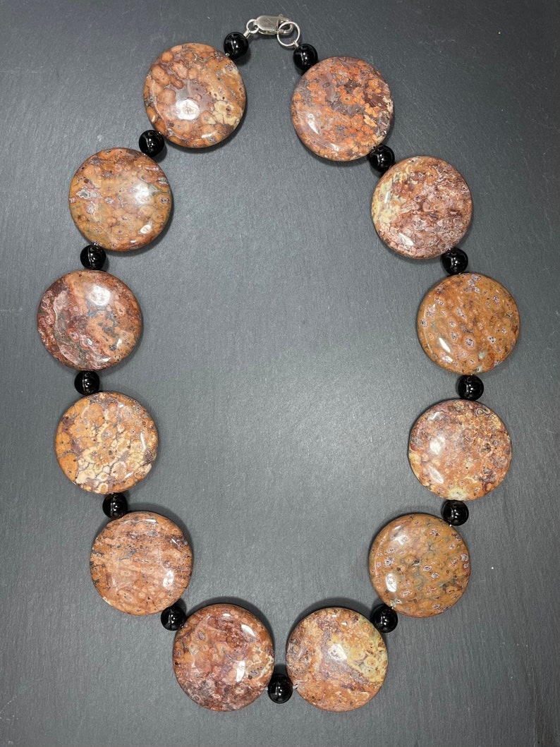 Vintage Semi Precious Jasper Necklace - Etsy