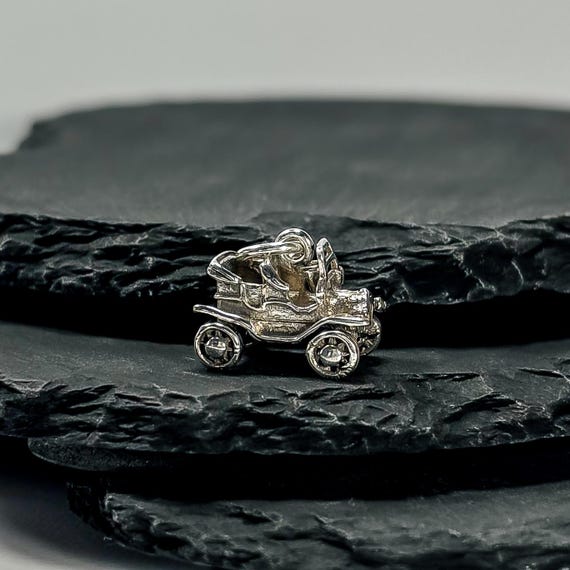 Vintage sterling silver car T Ford model, with moving… - Gem