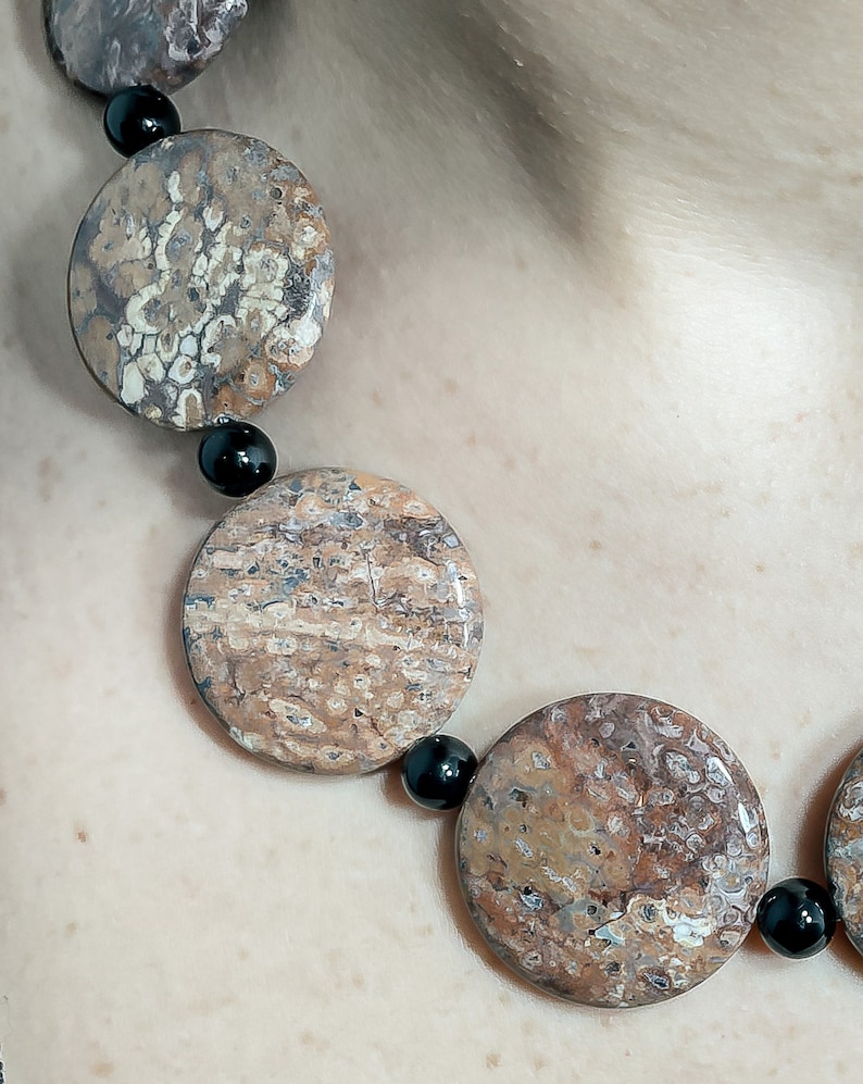 Vintage Semi Precious Jasper Necklace - Etsy