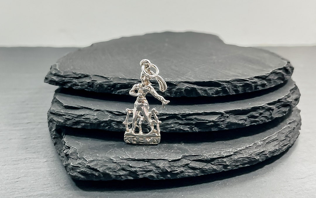 Vintage Sterling Silver Crete Greece Souvenir Charm Pendant Necklace - Etsy