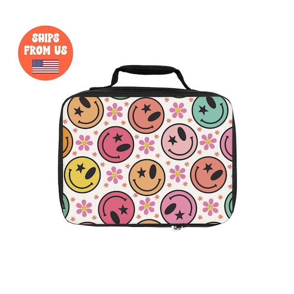 Smiley Face Lunch Bag - Etsy
