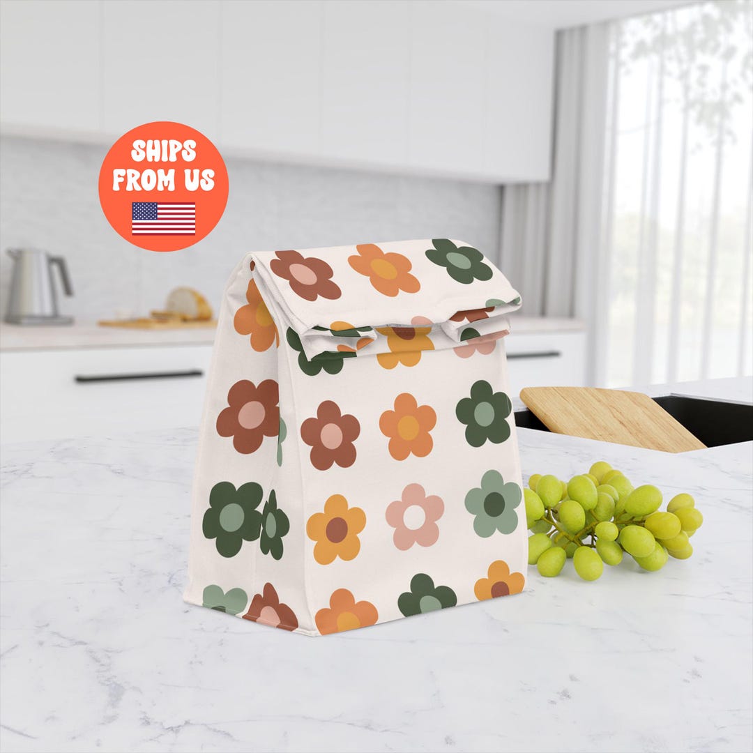 Floral Lunch Bag, Back to School, Lunch Tote, Trendy Lunch Bag, Teen ...
