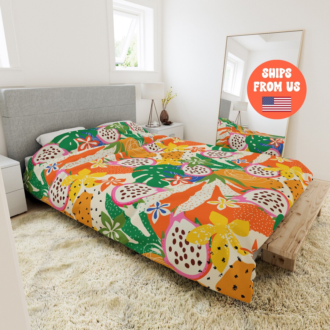 Dragon Fruit Duvet Cover Bed Decorative Duvet Colorful - Etsy