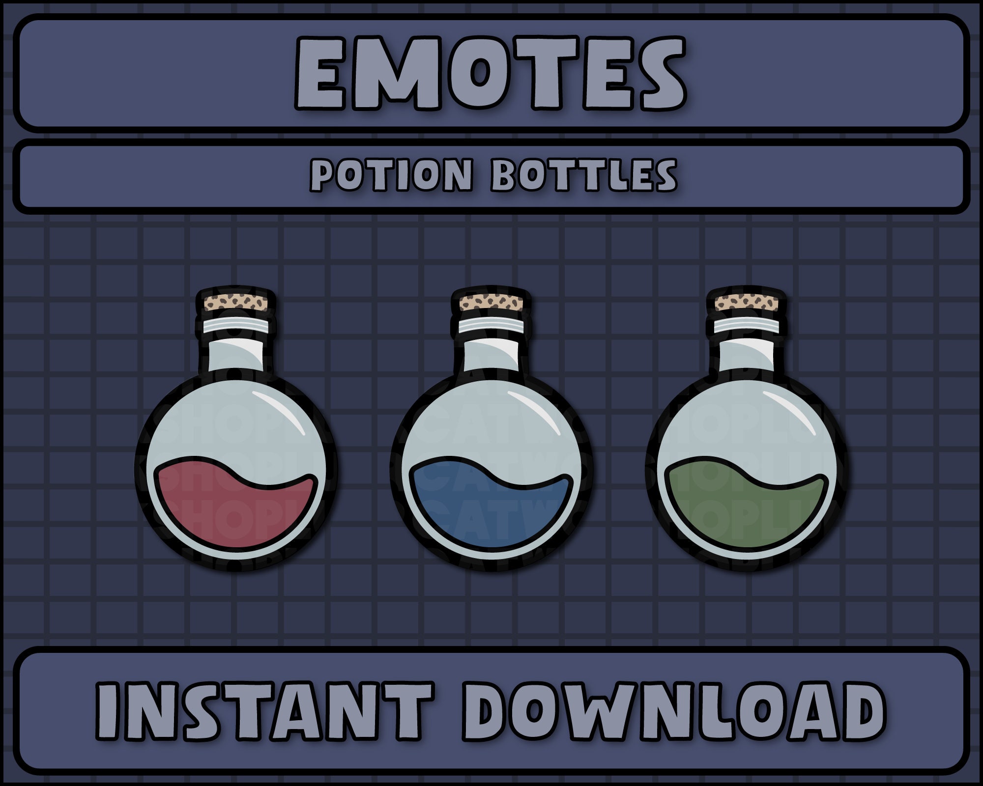 Potion Bottles Emote Set - Discord, Twitch, OBS, & More - Etsy