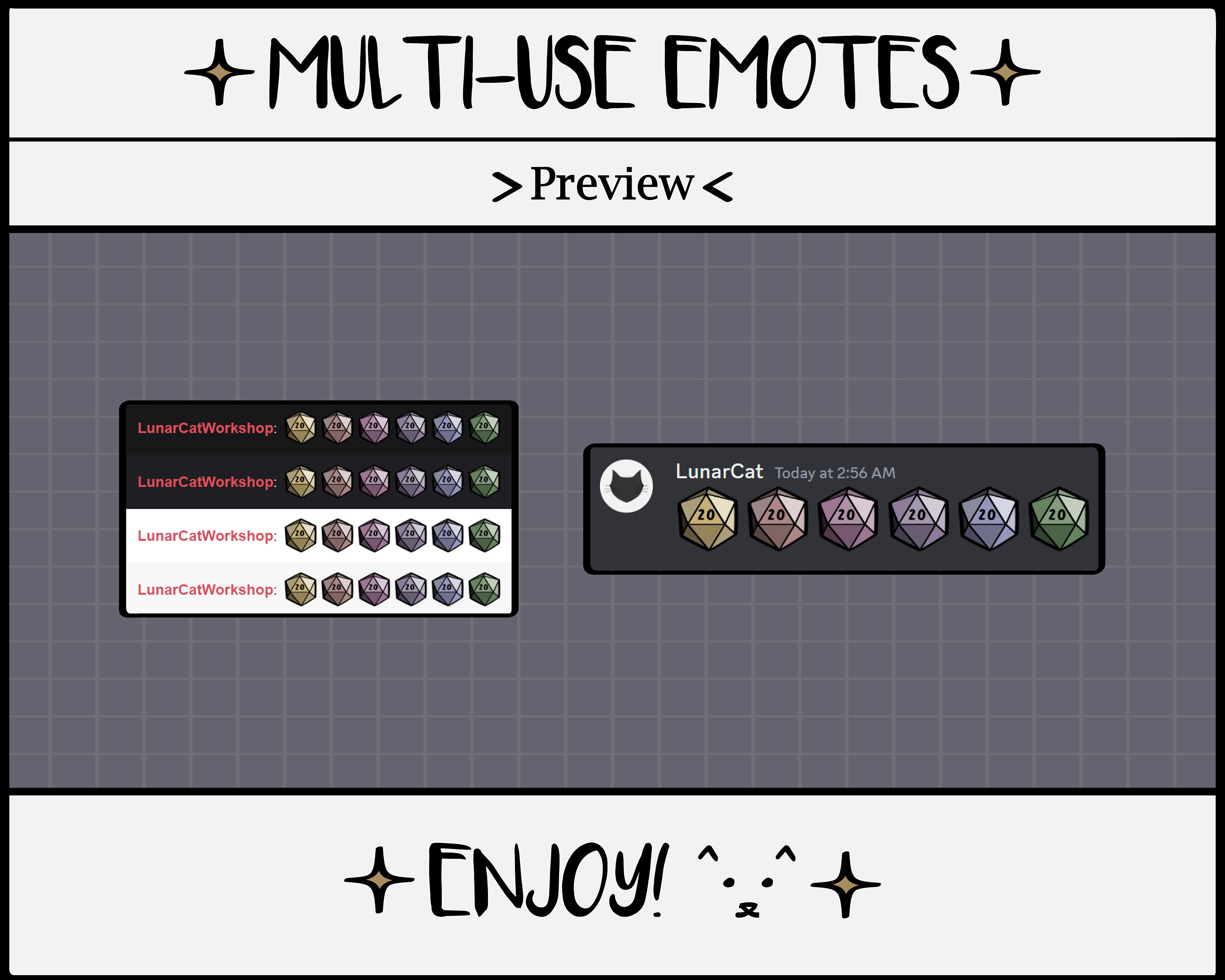 D20 Dice Emote Set Discord Twitch OBS & More - Etsy