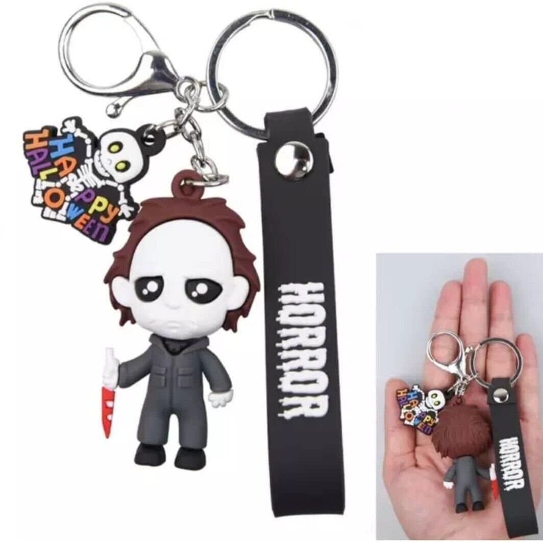 Horror Keychain Michael Myers Keychain 3D Keychain Killer W/ Wristband ...