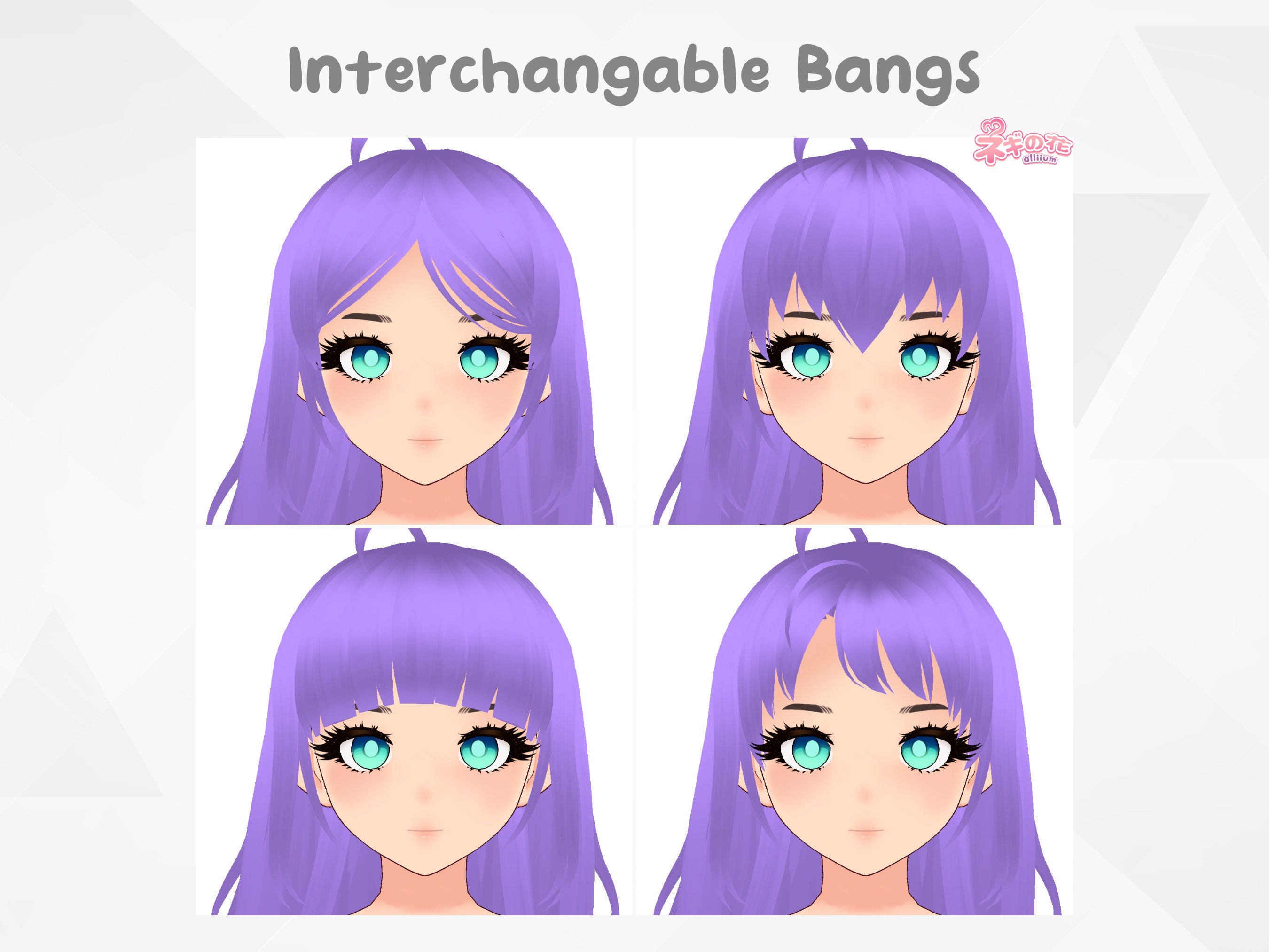 Windswept Long Hairstyle vroid Studio Stable - Etsy