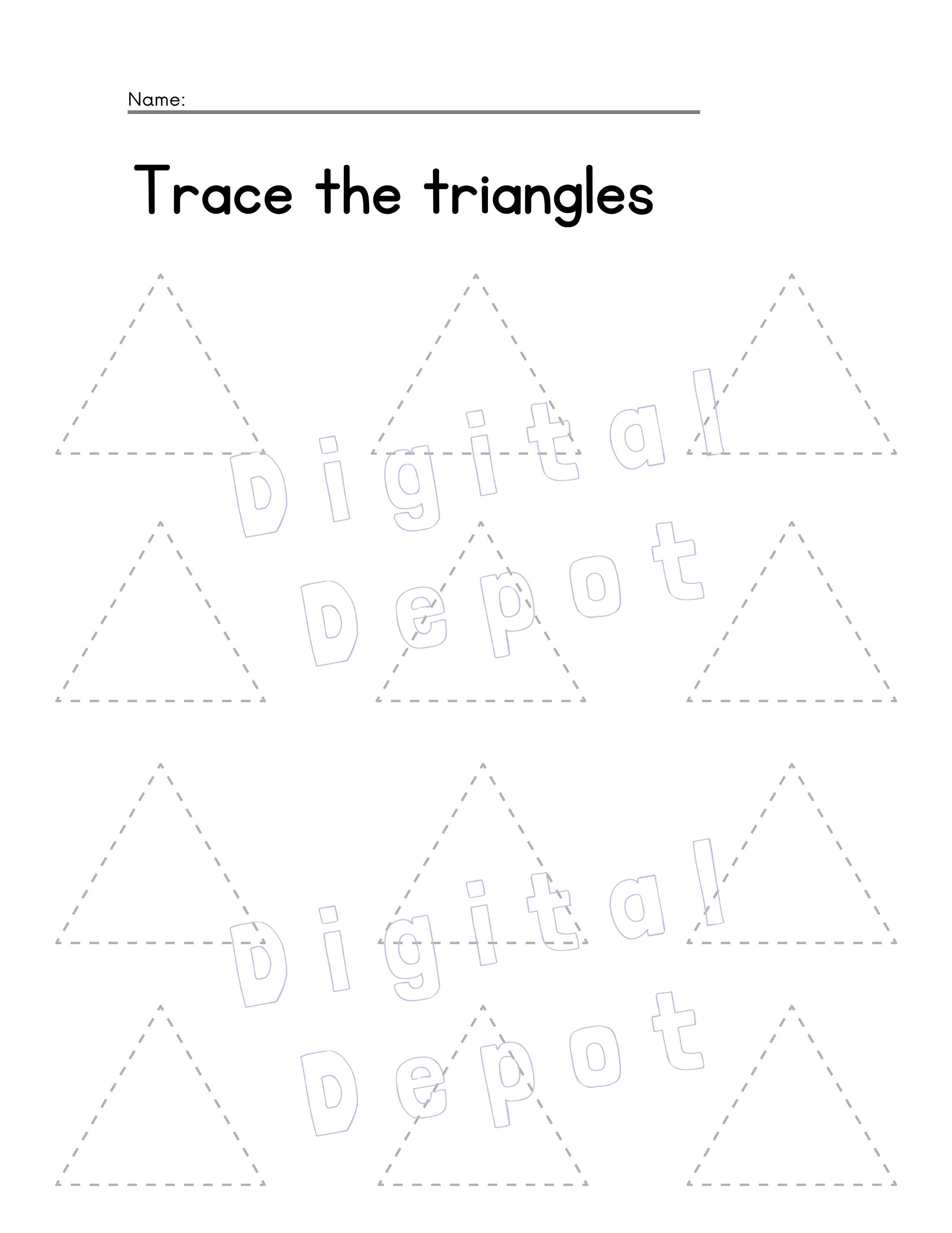 Shape Tracing Worksheets | Printable | Instant Download | Circles ...